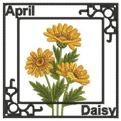 Flowers Month April Embroidery Design | EmbroideryDesigns.com