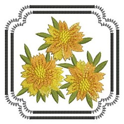 Calendula Flowers Embroidery Design | EmbroideryDesigns.com