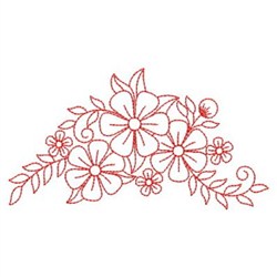 Redwork Elegance Border Embroidery Design | EmbroideryDesigns.com