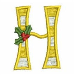Christmas Alphabet H Embroidery Design | EmbroideryDesigns.com