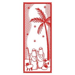 Redwork Nativity Scene Embroidery Design | EmbroideryDesigns.com