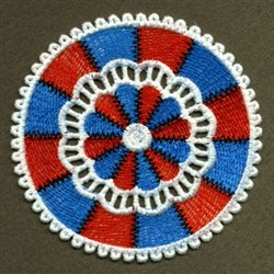 FSL Floral Circle Doily Embroidery Design | EmbroideryDesigns.com