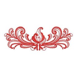 Redwork Rosemaling Border Embroidery Design | EmbroideryDesigns.com