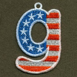 FSL Patriotic Alphabet g Embroidery Design | EmbroideryDesigns.com