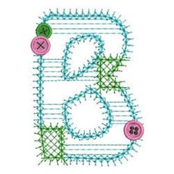 Sewing Alphabet B Embroidery Design | EmbroideryDesigns.com