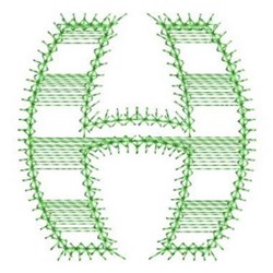 Fancy Alphabet H Embroidery Design | EmbroideryDesigns.com