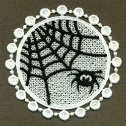 FSL Spider Coaster Embroidery Design | EmbroideryDesigns.com