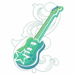 Guitar Embroidery Design | EmbroideryDesigns.com