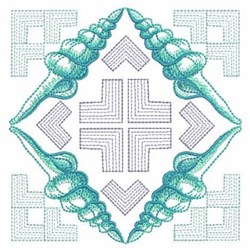 Shell Diamond Embroidery Design | EmbroideryDesigns.com