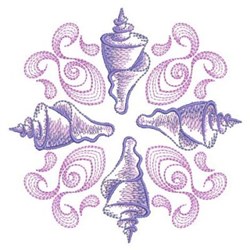 Whelk Shell Embroidery Design | EmbroideryDesigns.com