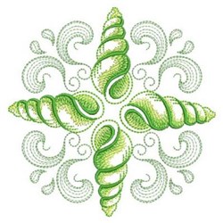 Shell Swirls Embroidery Design | EmbroideryDesigns.com