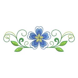 Blue Flower Embroidery Design | EmbroideryDesigns.com