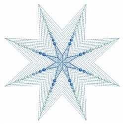 Rippled Blue Star Embroidery Design | EmbroideryDesigns.com