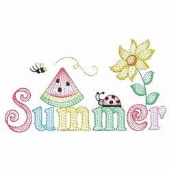 Rippled Summer Embroidery Design | EmbroideryDesigns.com