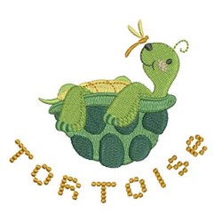 Belly Up Tortoise Embroidery Design | EmbroideryDesigns.com