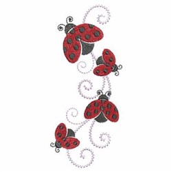 Ladybugs Embroidery Design | EmbroideryDesigns.com