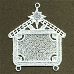 FSL Manger Photo Ornament Embroidery Design | EmbroideryDesigns.com