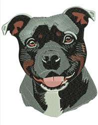 Pit Bull Embroidery Design | EmbroideryDesigns.com