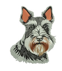 Schnauzer Embroidery Design | EmbroideryDesigns.com