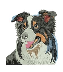 Border Collie Embroidery Design | EmbroideryDesigns.com