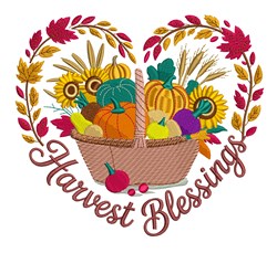 Harvest Blessings Embroidery Design | EmbroideryDesigns.com
