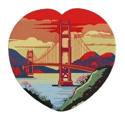 Golden Gate Bridge Embroidery Design | EmbroideryDesigns.com