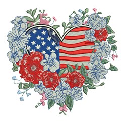 Flower Flag Embroidery Design | EmbroideryDesigns.com