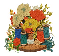 Thread Spools Embroidery Design | EmbroideryDesigns.com