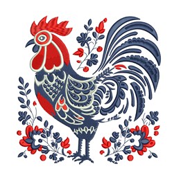 Rooster Embroidery Design | EmbroideryDesigns.com