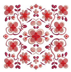 Flower Square Embroidery Design | EmbroideryDesigns.com
