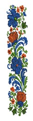 Vertical Blooms Embroidery Design | EmbroideryDesigns.com