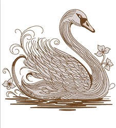 Swan Embroidery Design | EmbroideryDesigns.com