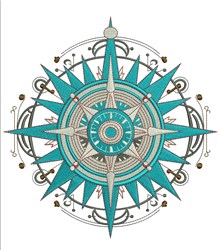 Compass Embroidery Design | EmbroideryDesigns.com