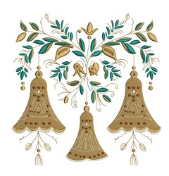 Holiday Bells Embroidery Design | EmbroideryDesigns.com