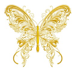 Fancy Butterfly Embroidery Design | EmbroideryDesigns.com