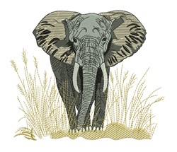 African Elephant Embroidery Design | EmbroideryDesigns.com