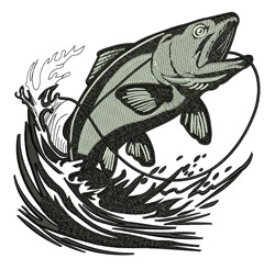 Fishing Embroidery Design | EmbroideryDesigns.com