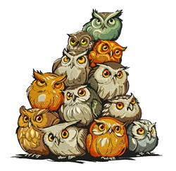 Cozy Owls Embroidery Design | EmbroideryDesigns.com