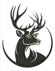 Stag Head Embroidery Design | EmbroideryDesigns.com