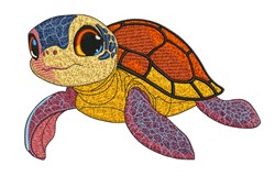 Sea Turtle Embroidery Design | EmbroideryDesigns.com