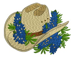 Floral Cowboy Hat Embroidery Design | EmbroideryDesigns.com