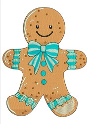 Gingerbread Man Embroidery Design | EmbroideryDesigns.com