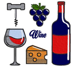 Wine Embroidery Design | EmbroideryDesigns.com