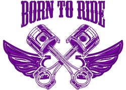 Born To Ride Embroidery Design | EmbroideryDesigns.com
