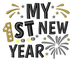 My 1st New Year Embroidery Design | EmbroideryDesigns.com