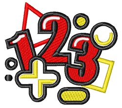 Math Numbers Embroidery Design | EmbroideryDesigns.com