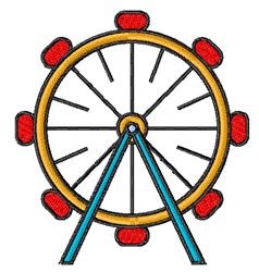Ferris Wheel Embroidery Design | EmbroideryDesigns.com