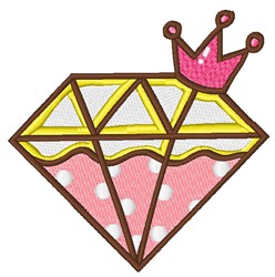 Princess Diamond Embroidery Design | EmbroideryDesigns.com