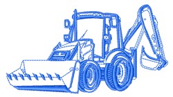 Backhoe Loader Embroidery Design | EmbroideryDesigns.com