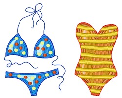 Women Swimsuits Embroidery Design | EmbroideryDesigns.com